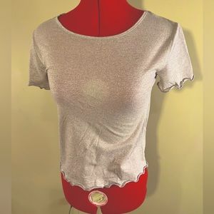 Express | Tops | Express Light Pink Glitter Top | Poshmark